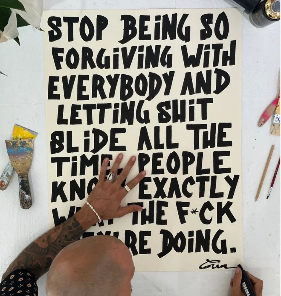 Bold Quote: Stop Being So Forgiving... – MAISON CACTUS